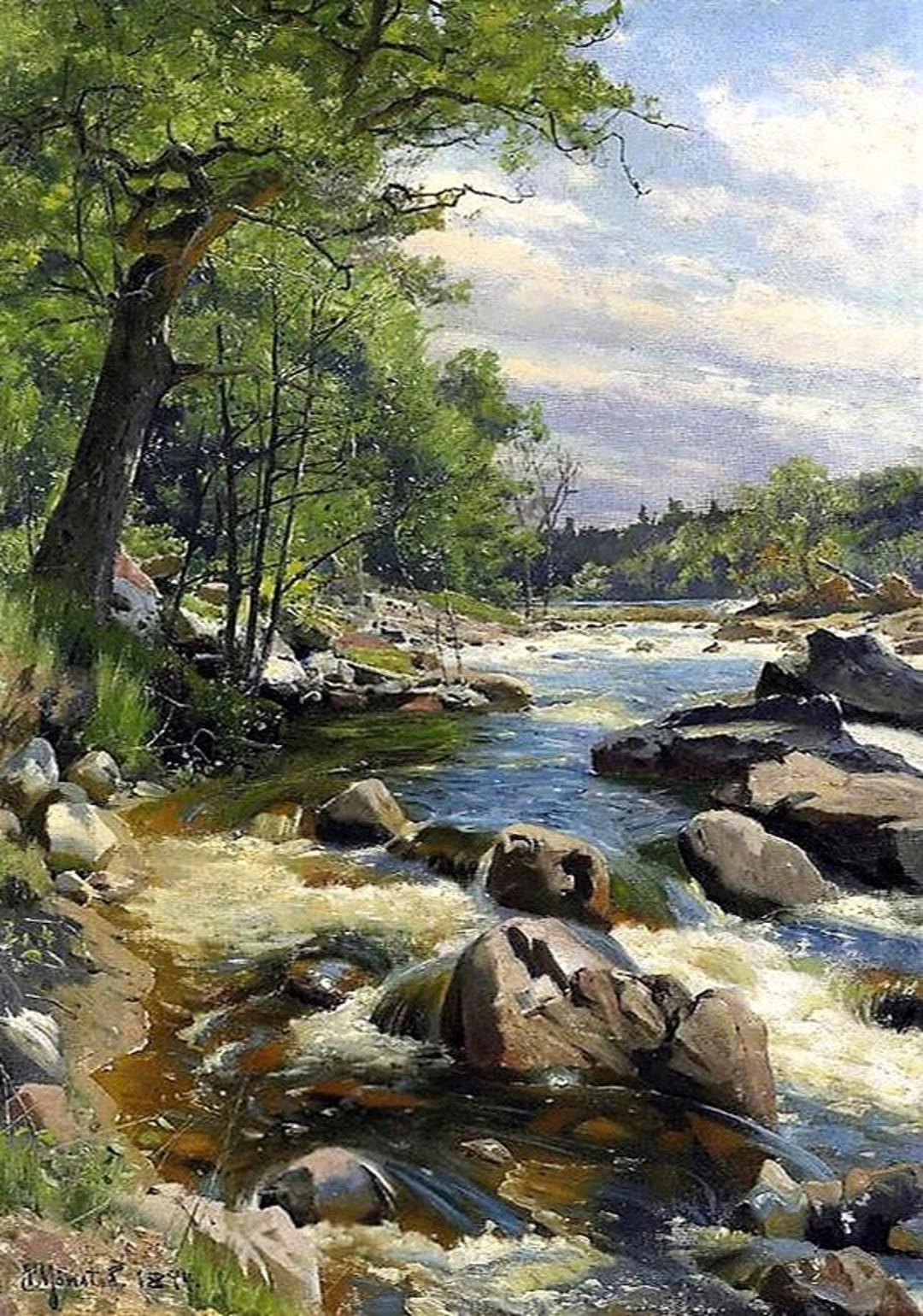 A Fast Flowin River. Cross Stitch Pattern. Embroidery Pattern. Counted ...