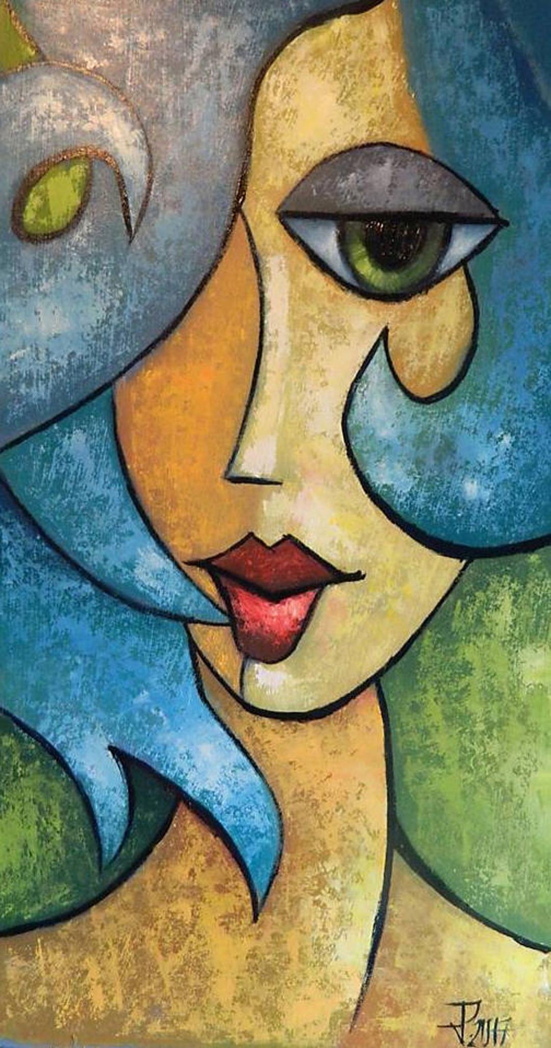 Cubist Lady. Counted Cross Stitch Pattern in PDF Format. Cross - Etsy ...