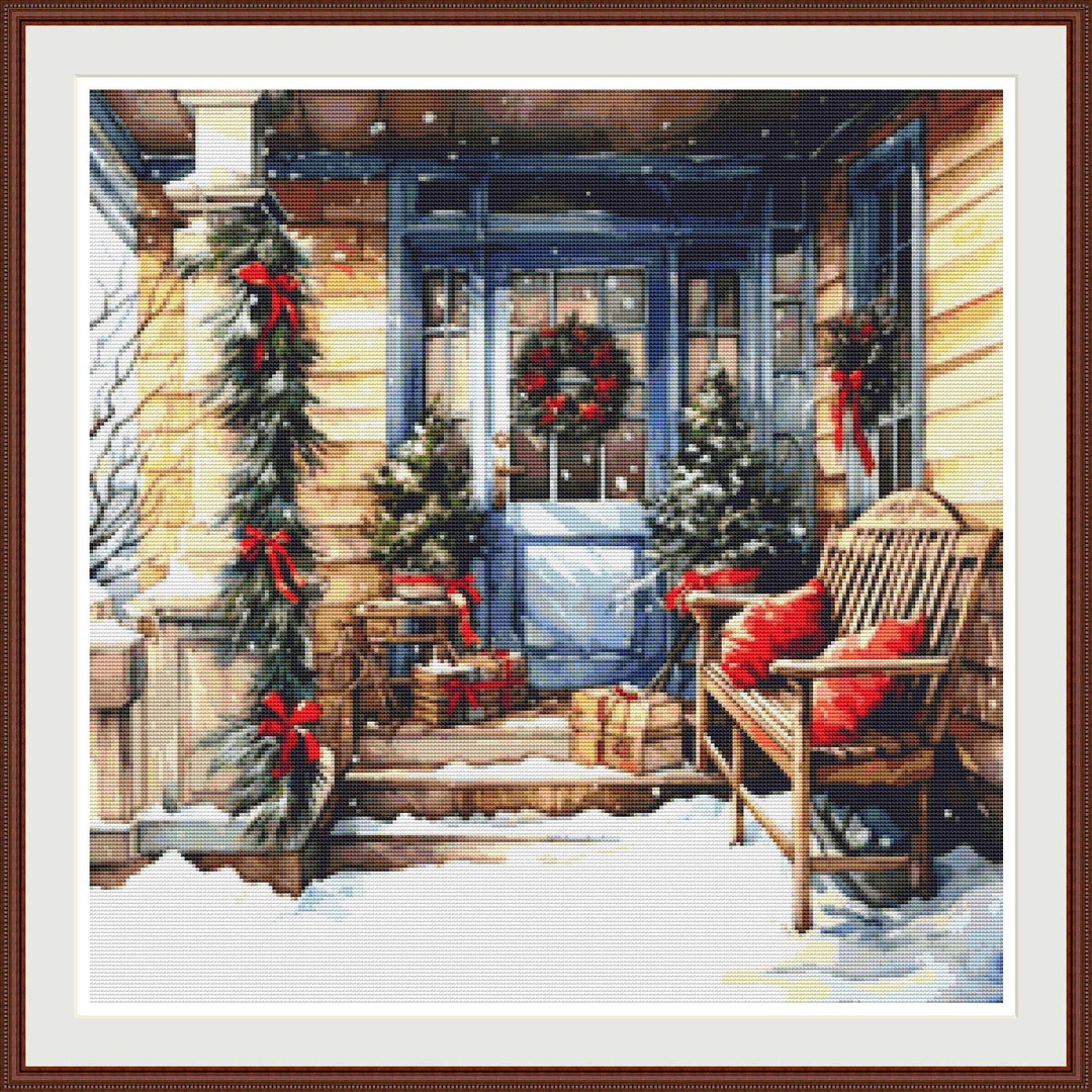 Christmas Porch 1 Cross Stitch Pattern: Home Decor (PDF Download ...