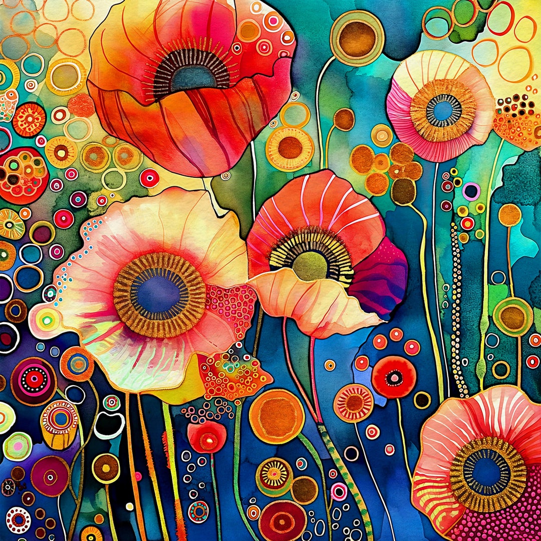 Colorful Flowers 1. Cross Stitch Pattern, Counted Cross Stitch, PDF ...