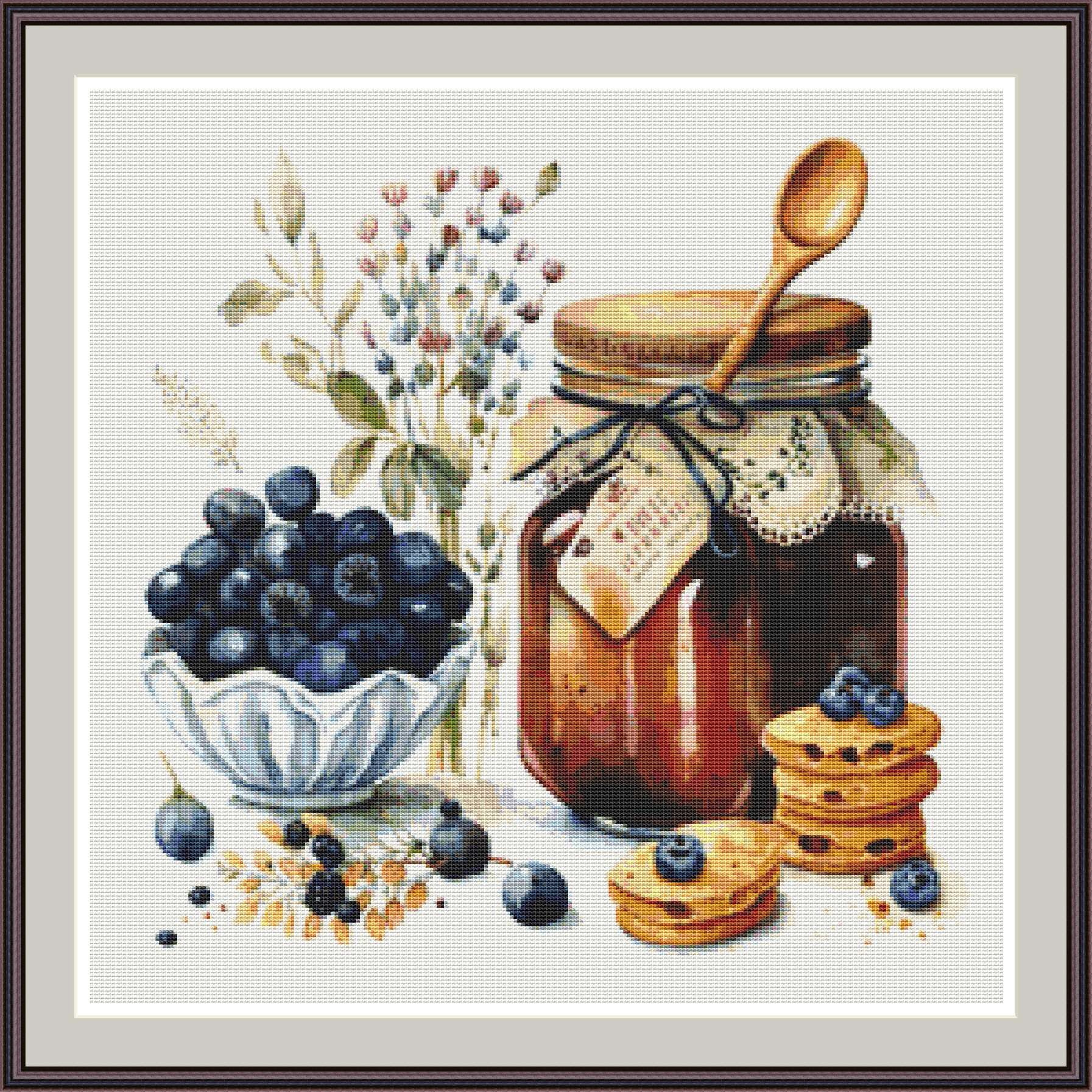 Blueberry and Honey 3. Cross Stitch Pattern Counted Cross - Etsy