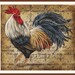 Vintage Rooster 2 Embroidery Pattern Cross Stitch Supply Counted Cross ...