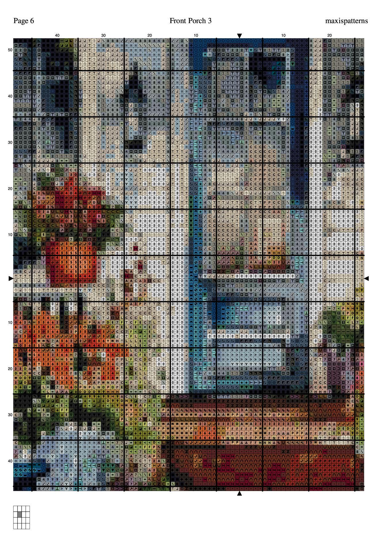 Front Porch 3 Cross Stitch Pattern: Floral Garden Blue Chair Embroidery ...