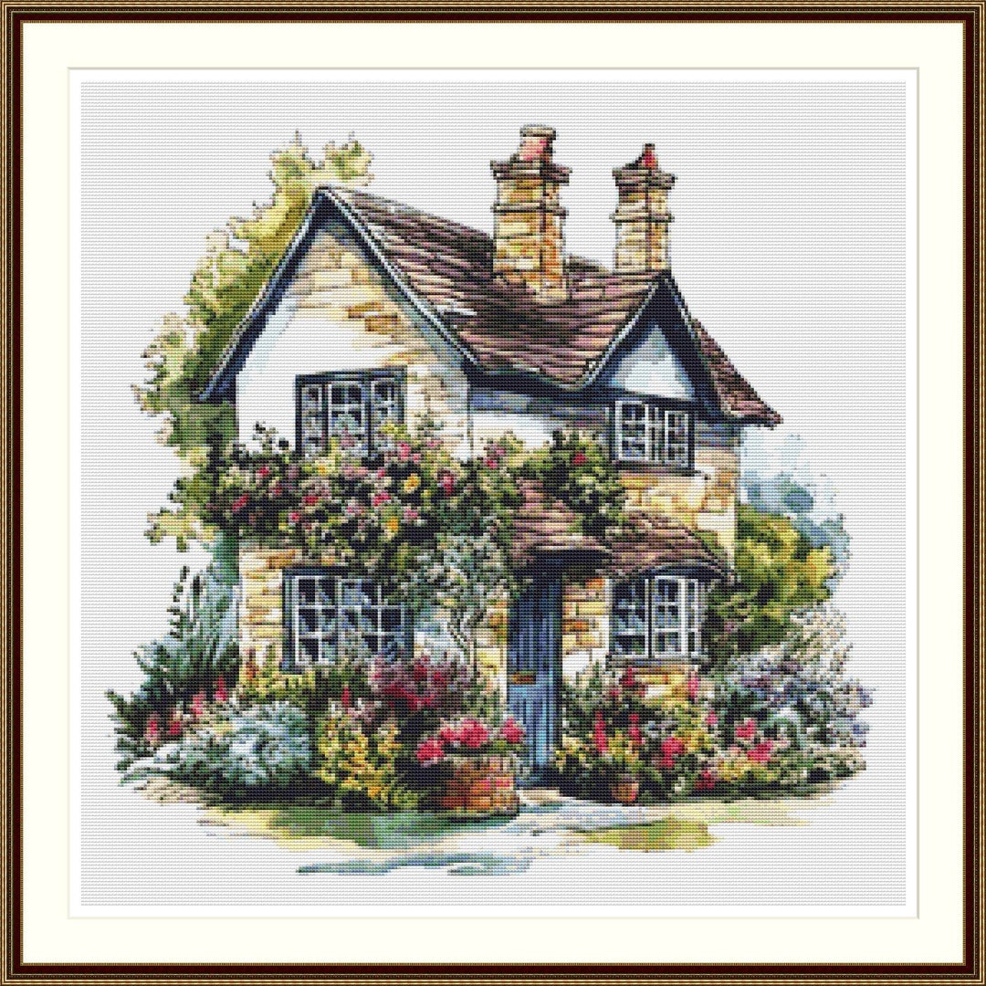 Cottage 3. Cross Stitch Pattern, Counted Cross Stitch, Hand Embroidery ...