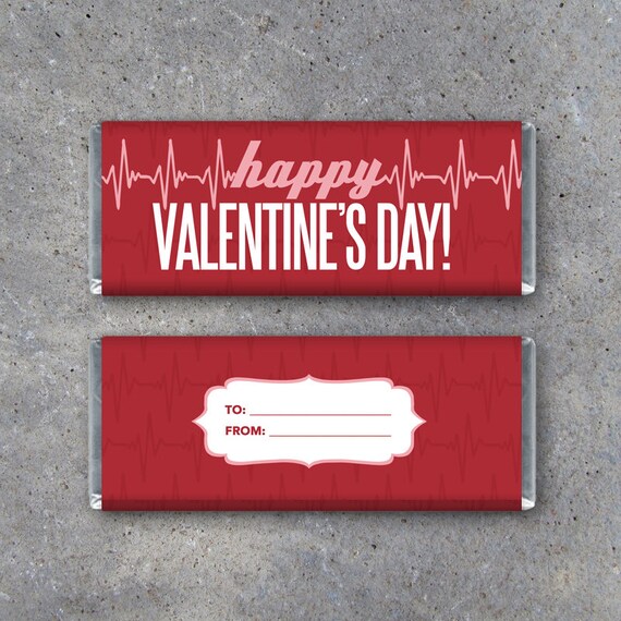 Valentine’s Day Candy Bar Wrappers in THREE COLORS – Printable Instant ...