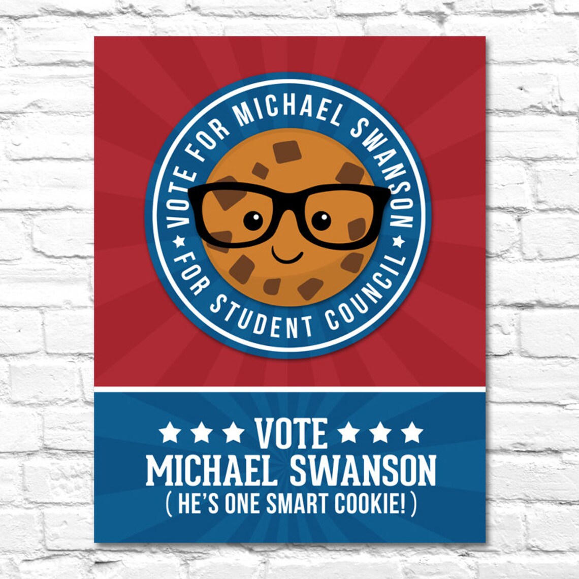 Election Campaign Poster 10 Printable Smart Cookie Campaign | Etsy