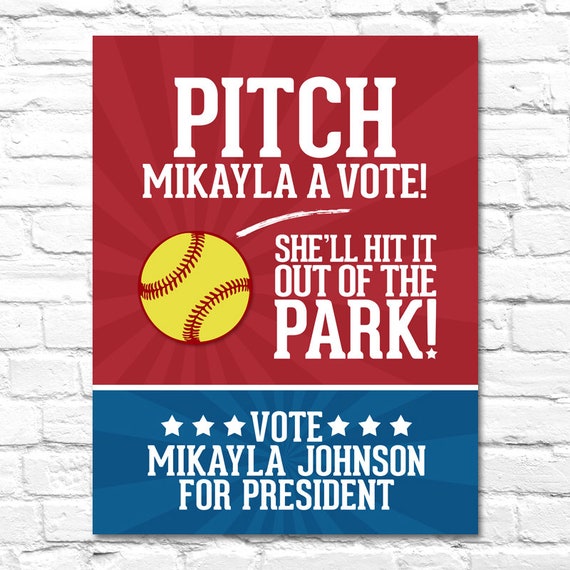 Election Campaign Poster 21 – Printable Softball Campaign Poster ...