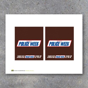 Happy Police Week Printable Candy Bar Wrapper Instant - Etsy