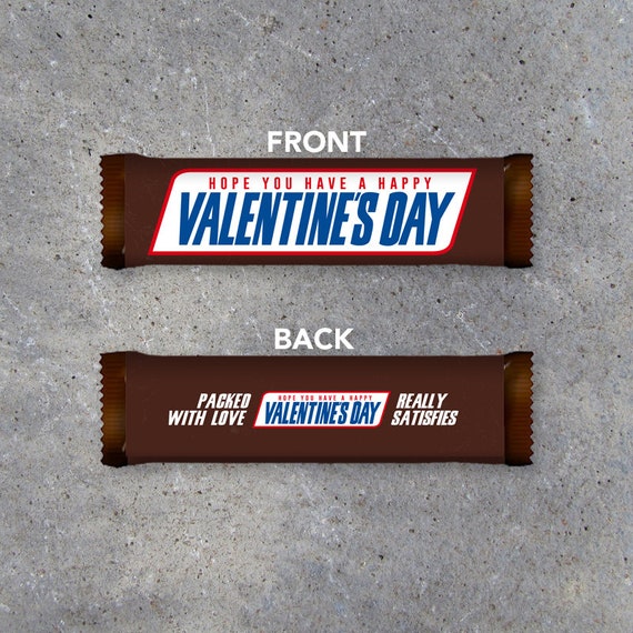 Happy Valentine's Day Printable Candy Bar Wrapper - Instant download ...