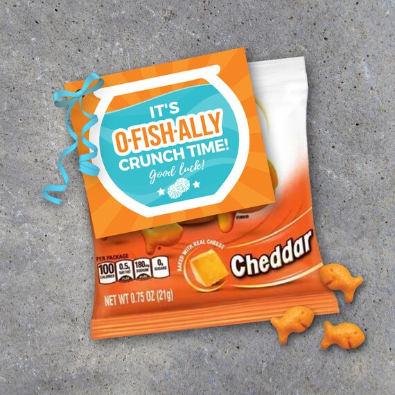 Cheerleading Good Luck Gift - It's O-Fish-Ally Crunch Time! Tags ...
