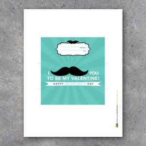 Valentines Day Candy Bar Wrappers Printable Instant Downloads Mustache ...