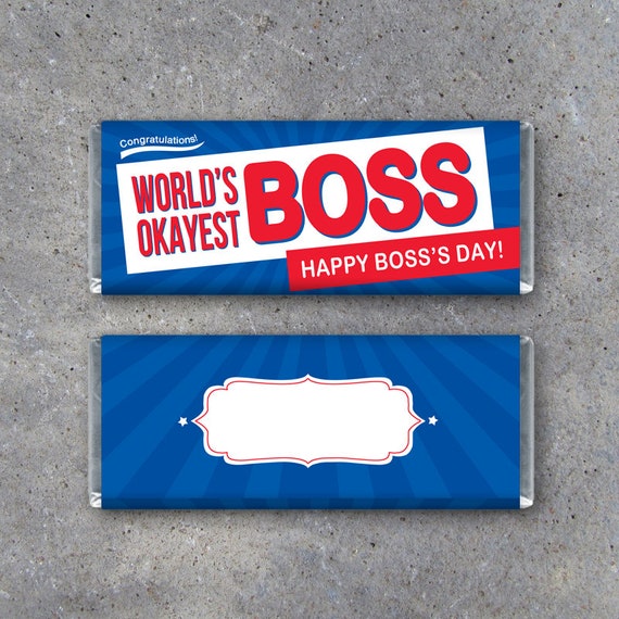 Happy Boss's Day Candy Bar Wrappers – Printable Download to fit Crunch ...