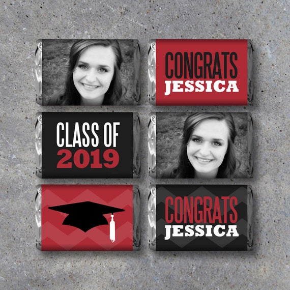 Graduation Mini Candy Bar Wrappers – Printable Personalized Files ...