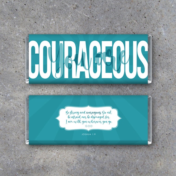 You Are Courageous Candy Bar Wrapper – Printable Instant Download ...
