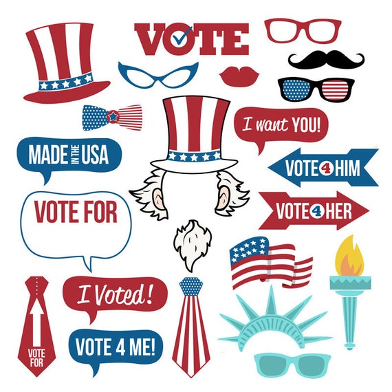 Election Photo Booth Props Collection–Printable Instant Download–Photo ...
