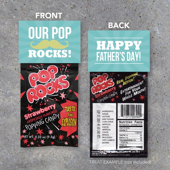 Happy Father's Day "Our Pop Rocks" Treat Toppers – Printable tags to ...
