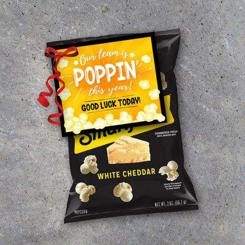 Just POPPIN' by to Say GOOD LUCK Tag Instant Download - Etsy