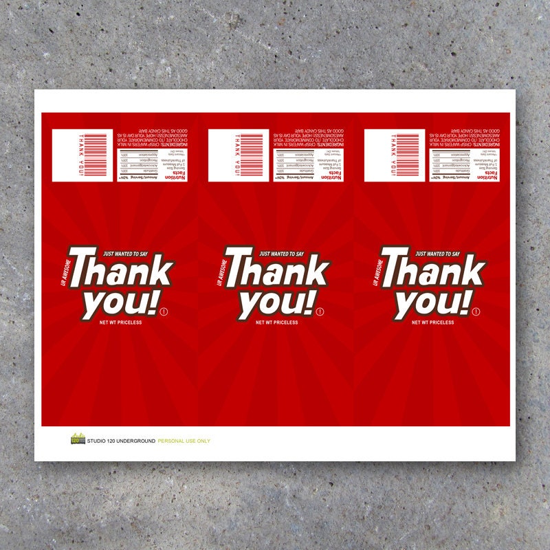 Template Free Printable Thank You Candy Bar Wrappers at Alden Johnson blog