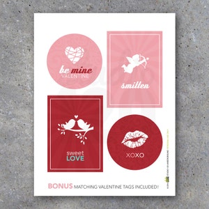 Valentines Day Treat Topper With BONUS Matching Tags Printable Digital ...