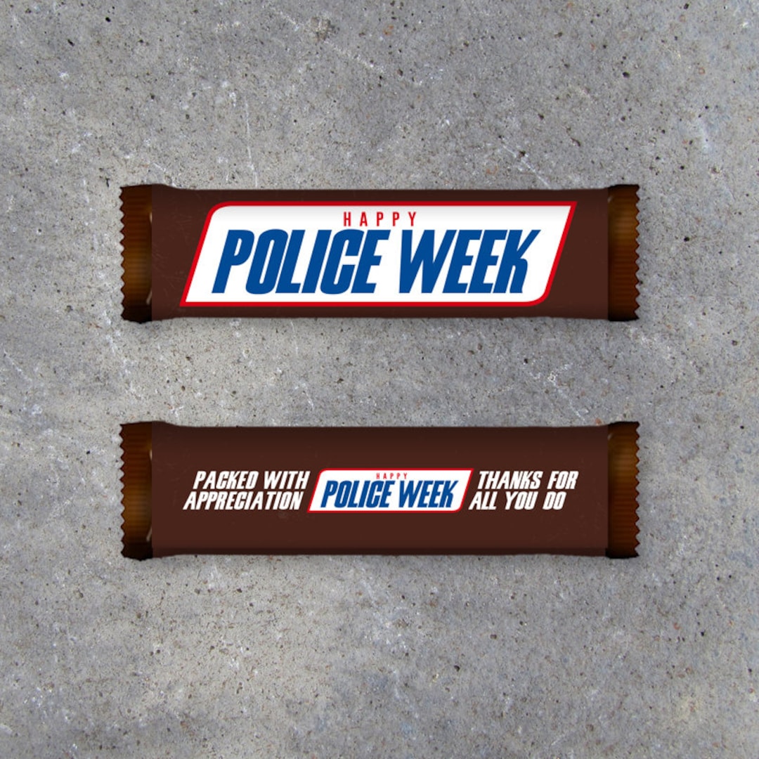 Happy Police Week Printable Candy Bar Wrapper Instant - Etsy