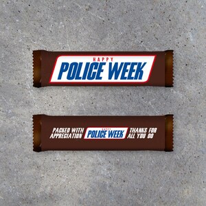 Happy Police Week Printable Candy Bar Wrapper Instant - Etsy
