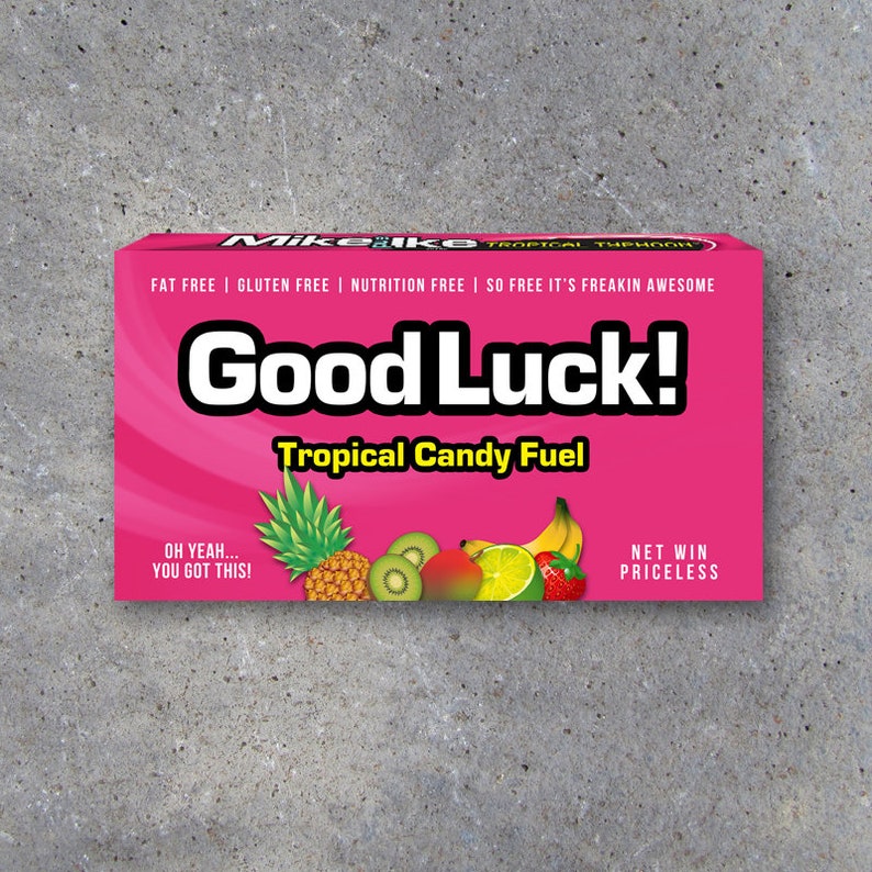 Sports Good Luck Gift Tropical Candy Fuel Printable Tags to - Etsy