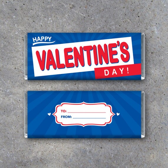 Happy Valentine's Day Candy Bar Wrapper - Printable Instant Download ...