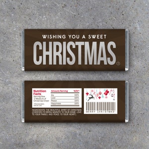 Merry Christmas / Happy Holidays Candy Bar Wrapper Collection Printable ...
