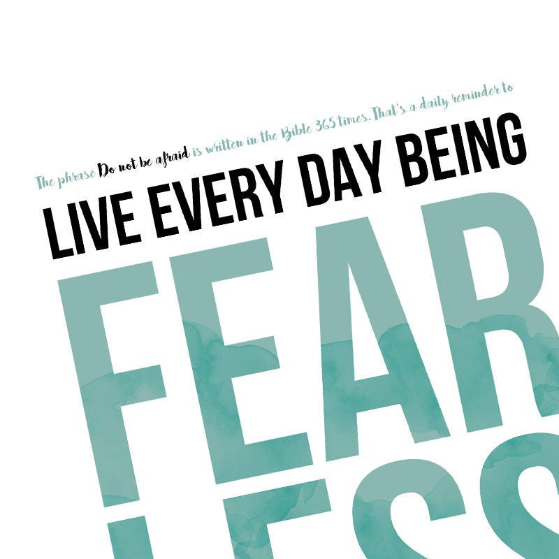 Fearless Home & Office Artwork in 3 Colors Printable Art | Etsy