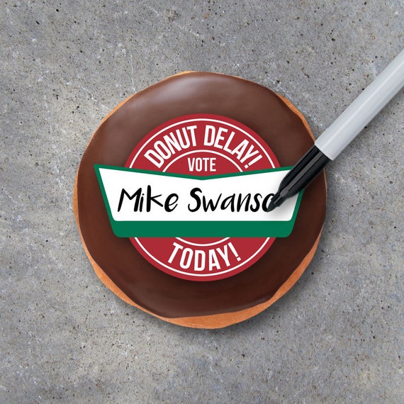 Election Campaign Donut Tags – Printable Tags with blank space to ...
