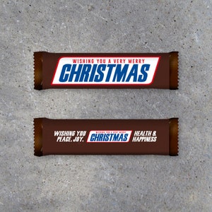 Merry Christmas / Happy Holidays Candy Bar Wrapper Collection Printable ...