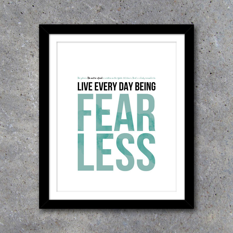 Fearless Home & Office Artwork in 3 Colors Printable Art | Etsy