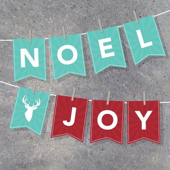 Christmas Banner – Printable Digital File – Instant Download – Pennant ...