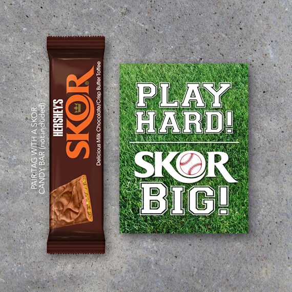 Baseball SKOR BIG Tags – Printable Sports Tags for Baseball Game Day ...