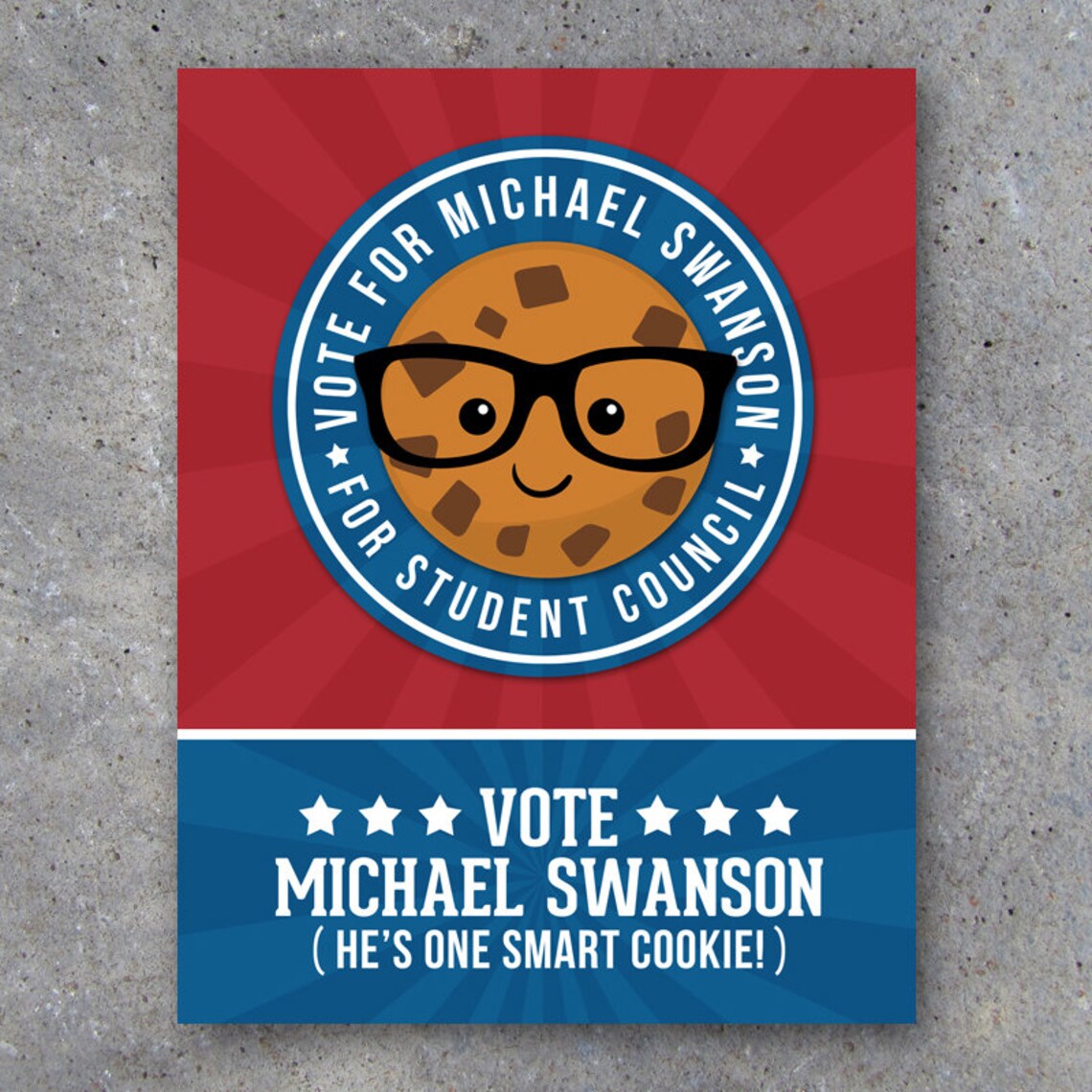 Election Campaign Poster 10 Printable Smart Cookie Campaign - Etsy