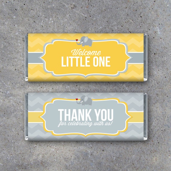 Baby Shower Candy Bar Wrappers - Printable DIY - Welcome & Thank You ...