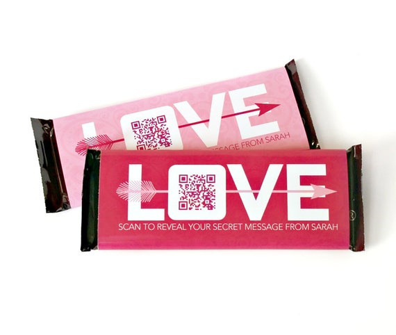 LOVE QR Code Candy Bar Wrapper – Personalized Hershey's Candy Bar ...