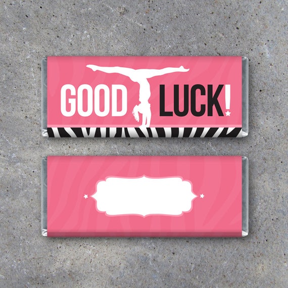 Gymnastics GOOD LUCK Candy Bar Wrapper – Printable Instant Download ...