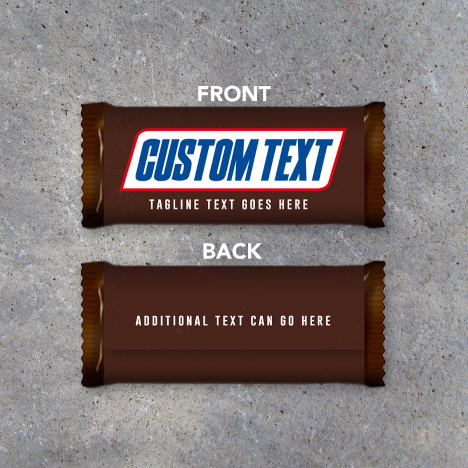Snickers Fun Size Personalized Printable Candy Bar Wrapper - Etsy