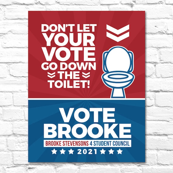 Election Campaign Poster 19 – Printable Toilet Themed Poster ...
