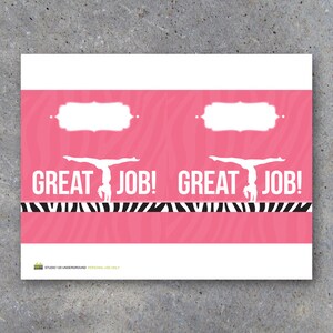 Gymnastics GREAT JOB Candy Bar Wrapper Printable Instant - Etsy