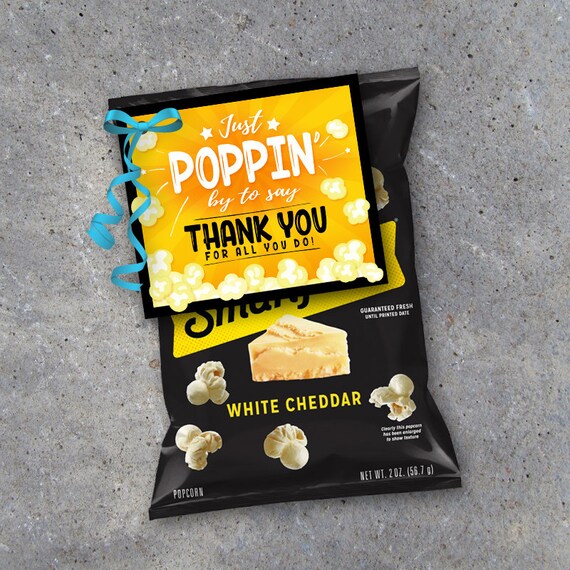Thank You Gift - Just Poppin' By To Say THANK YOU Tags - Printable ...