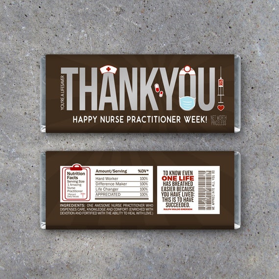 Nurse Practitioner Appreciation Week Gift – Printable Candy Bar ...