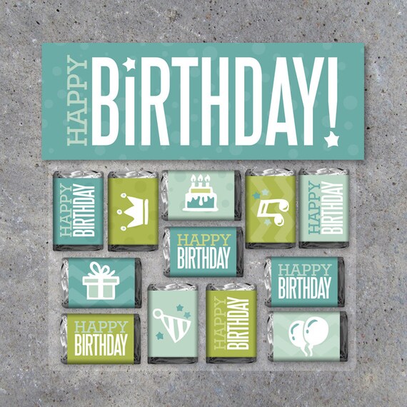 Happy Birthday BOY Printable Treat Toppers & Candy Bar Wrappers ...