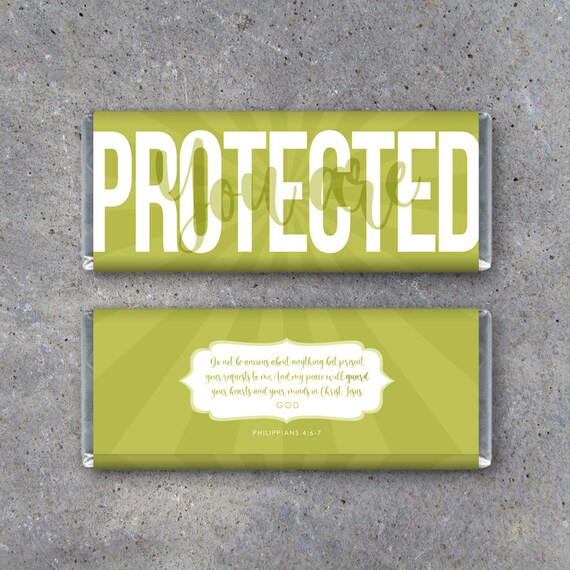You Are Protected Candy Bar Wrapper – Printable Instant Download ...