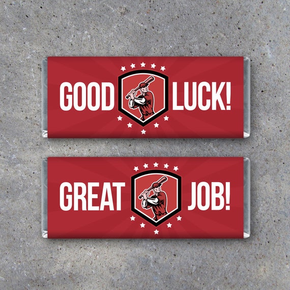 Baseball Candy Bar Wrappers featuring "Good Luck!" or "Great Job!" in ...