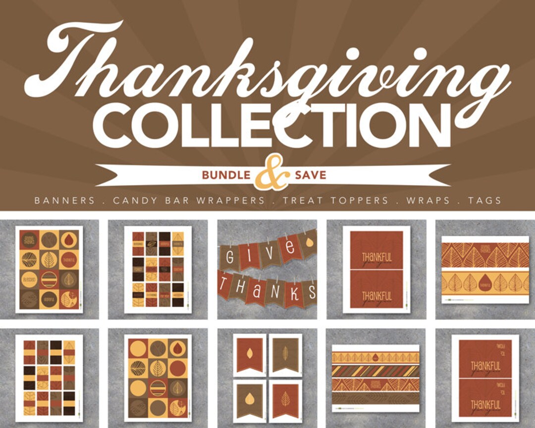 Thanksgiving Collection Printable Digital Files Banners - Etsy