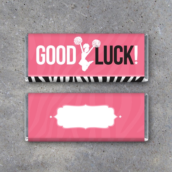 Cheerleading GOOD LUCK Candy Bar Wrapper – Printable Instant Download ...
