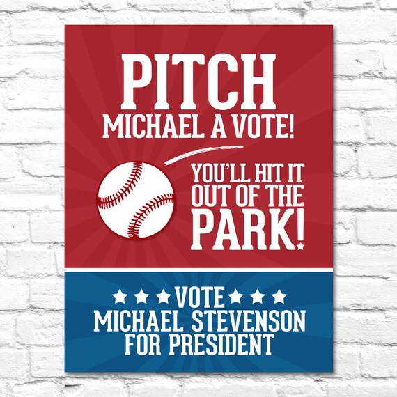 Election Campaign Poster 14 – Printable Baseball Campaign Poster ...