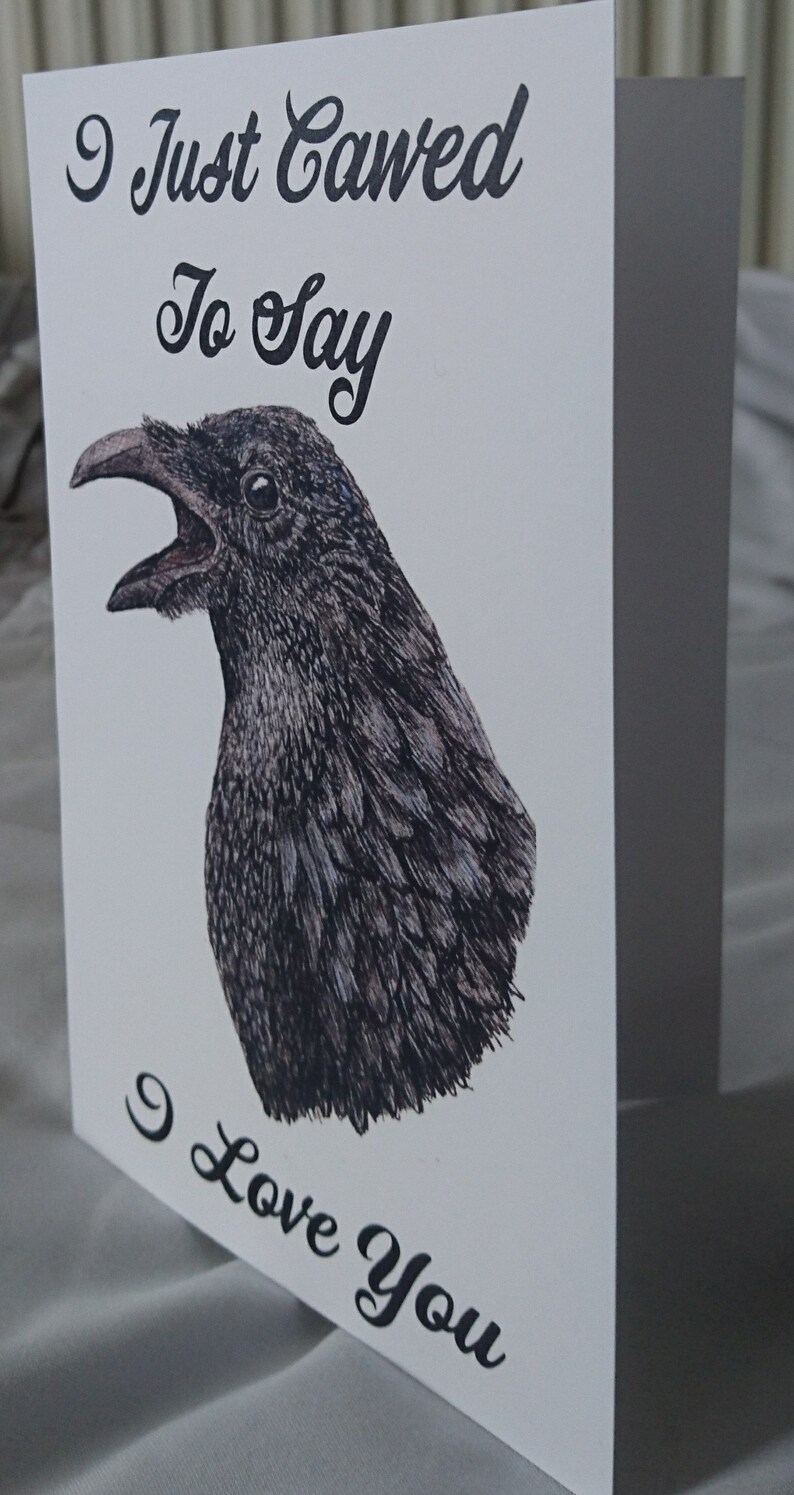 I Just Cawed to Say I Love You Greetings Card - Etsy